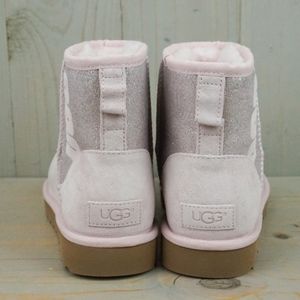 UGG | Shoes | Ugg Classic Mini Sparkle Pink Logo Mini Boots Nib | Poshmark